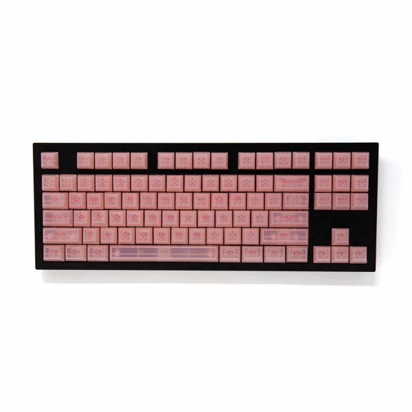 BỘ KEYCAP AKKO PINK (PC/ASA CLEAR PROFILE/155 NÚT)