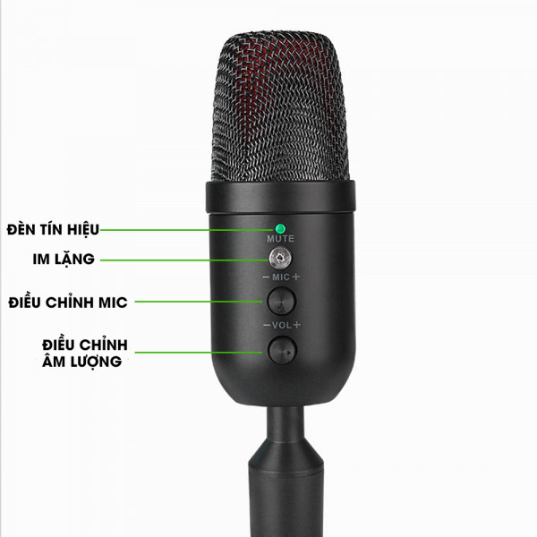 MICROPHONE THU ÂM HYLANG MU1000 48kHz ĐEN