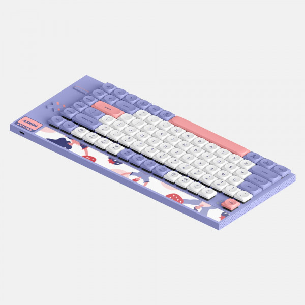 BÀN PHÍM CƠ MIKIT CL80 LAVANDERRY RGB TTC MINI GOLD PINK SWITCH