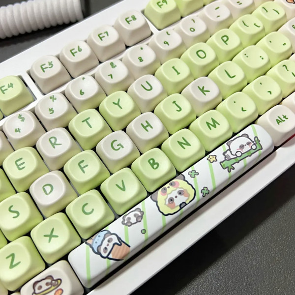 BỘ KEYCAP DYE-SUB MILKY GREEN PANDA (PBT/MOA PROFILE/140 PHÍM)