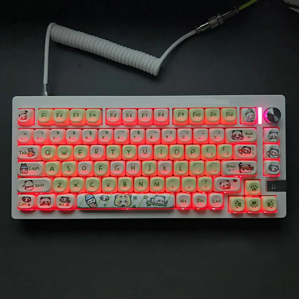 BỘ KEYCAP DYE-SUB MILKY GREEN PANDA (PBT/MOA PROFILE/140 PHÍM)