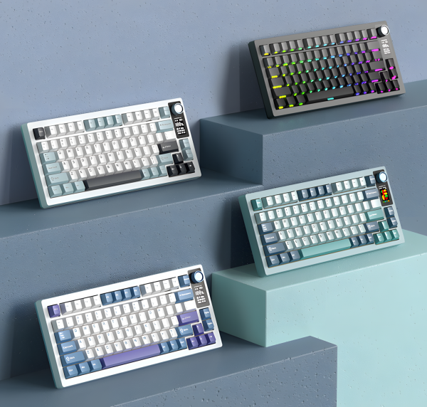 BÀN PHÍM CƠ LANGTU LT75 MULTI MODES GRADIENT BLACK SILVER JADE SWITCH