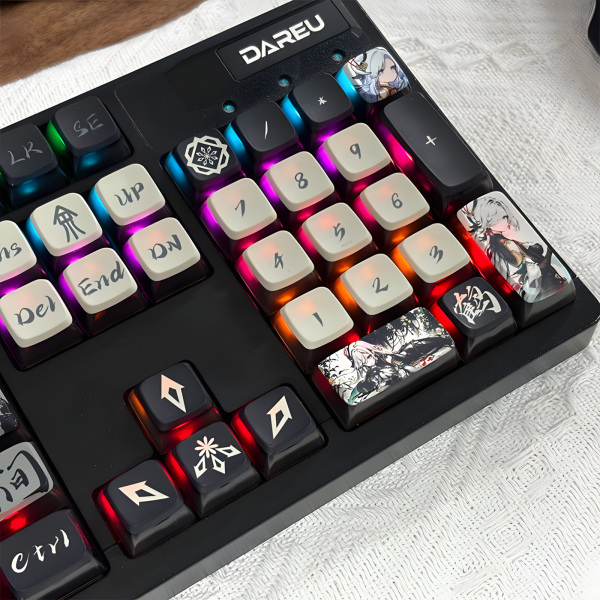 BỘ KEYCAP PUDDING SIDE TRANSPARENT GENSHIN SHENHE (PBT/SAX PROFILE/125 ...