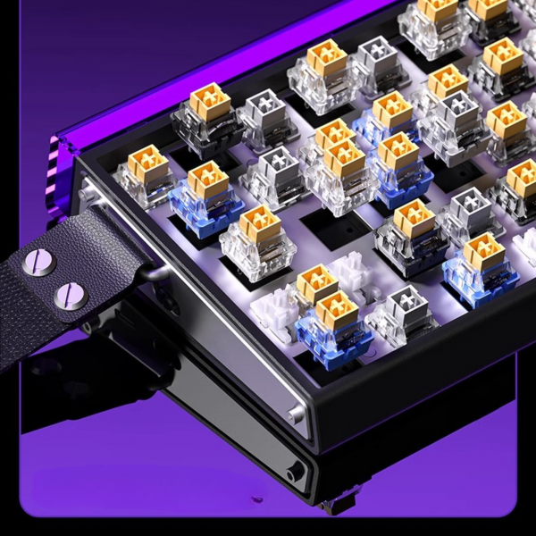 BÀN PHÍM CƠ AULA WIN60HE MAX WHITE GREY WING CHUN MAGNETIC SWITCH